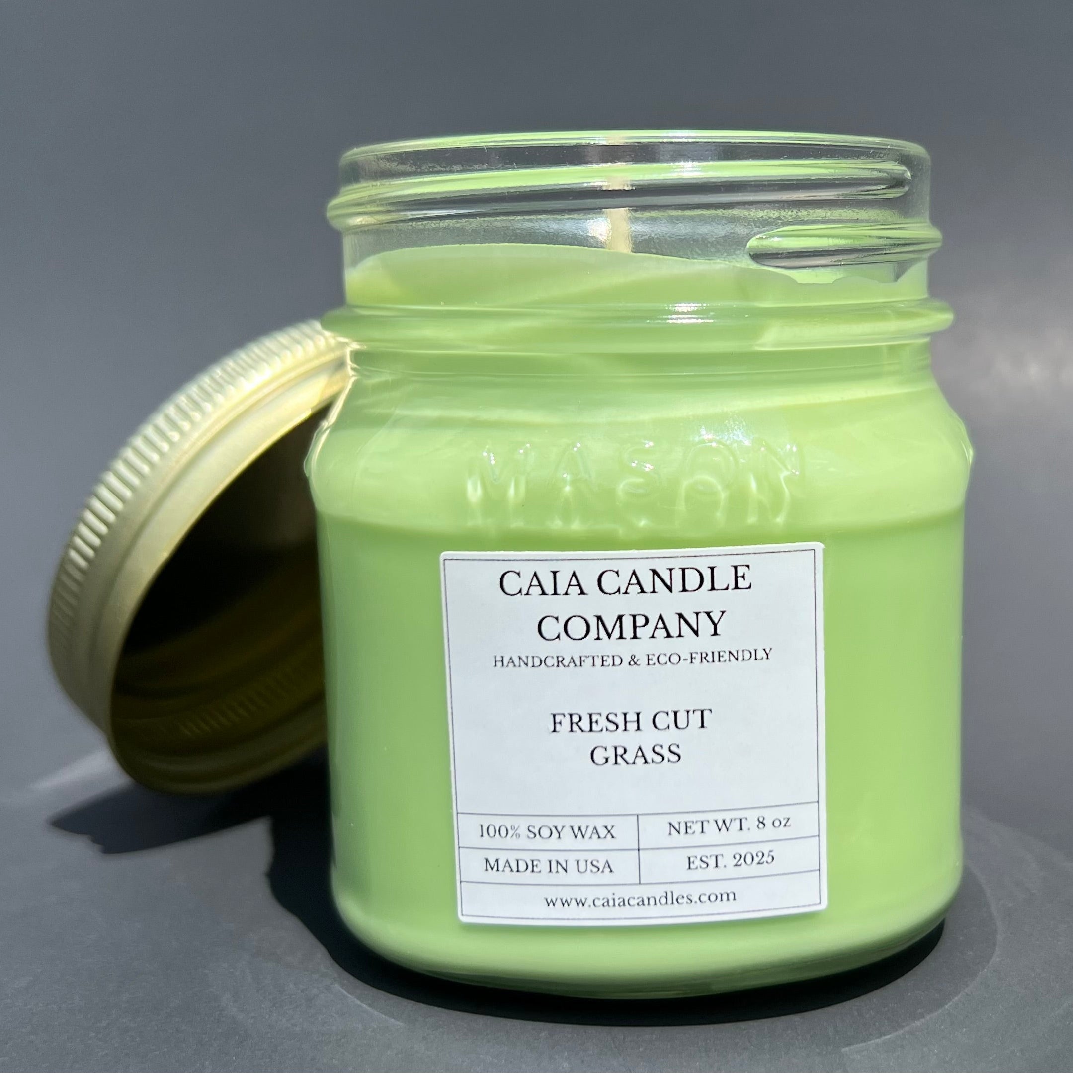Fresh Cut Grass 100% Soy Candle – Hand-Poured, Clean-Burning, Fresh Cu ...